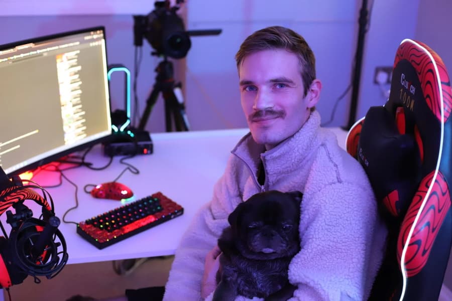 PewDiePie's Gaming Setup & Gear Behind all that Money | Man of Many