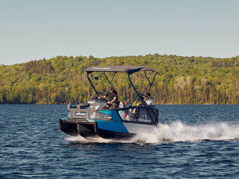 Cool Jet Ski Powered Pontoon Boat Gallery