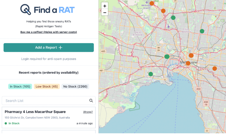 Find a RAT: Online Tool for Rapid Antigen Tests Near You | Man of Many