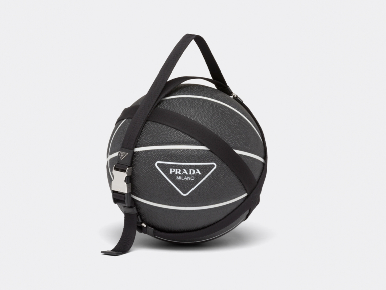 Score The CB2 White Leather Mini Basketball Hoop | Man of Many