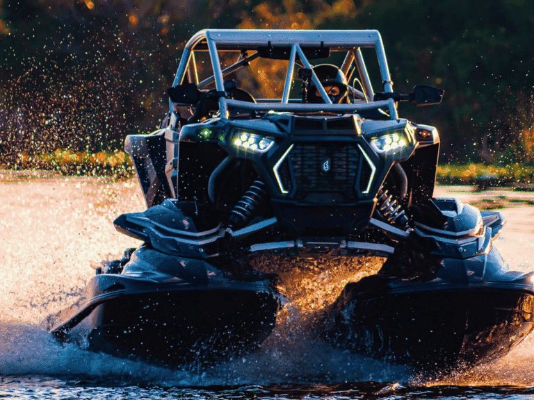 This Atv Mounted On Two Jet Skis Is 360000 Of Engineering Absurdity Man Of Many