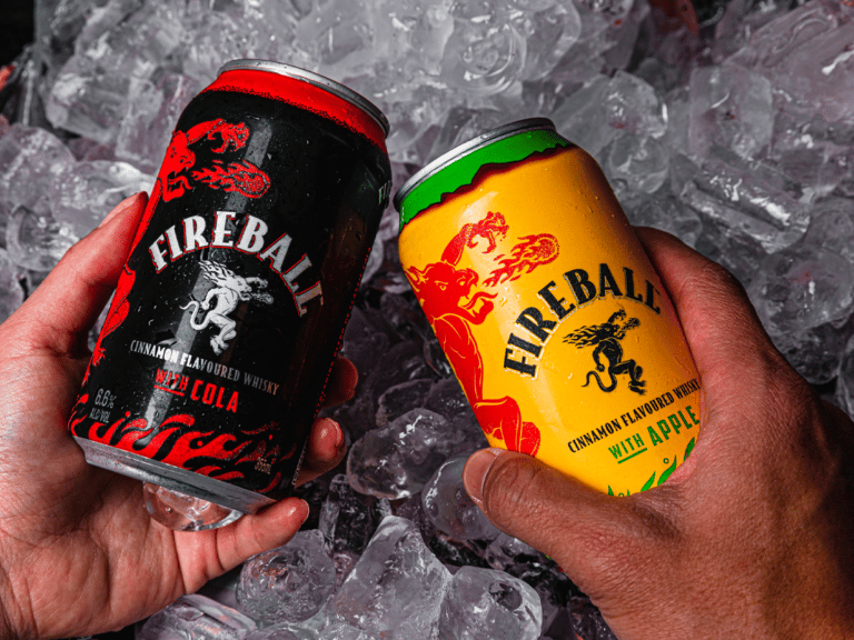 Stay Lit After Dark with Fireball Whisky's Glowing Premixed Cans | Man ...