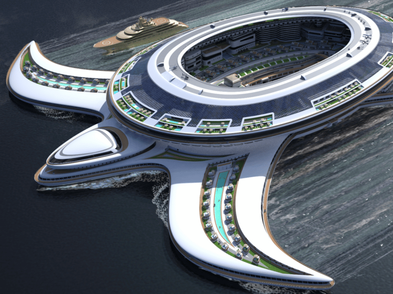 Lazzarini's $12 Billion Terayacht is a Floating City in the Shape of a Turtle | Man of Many