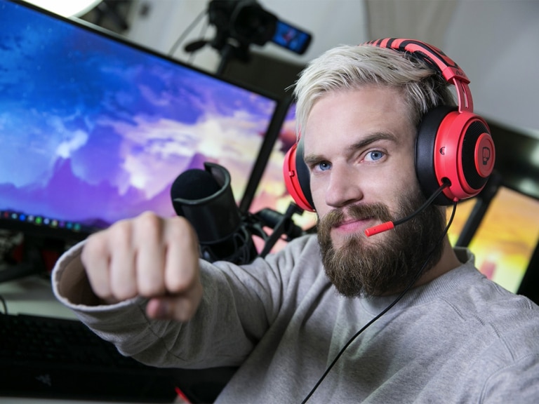 PewDiePie's Gaming Setup & Gear Behind all that Money | Man of Many