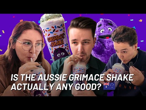 Aussies try the viral Grimace Shake 🥤🟣 | Man of Many